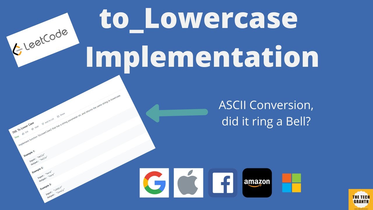 LeetCode 709 |  To Lower Case | Implementing lowercase conversion function (Java Implementation)