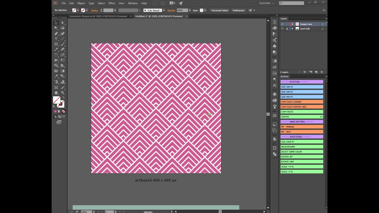 Make Scale Square Pattern Use Geometric Seamless Pattern Creator | Adobe Illustrator Tutorial