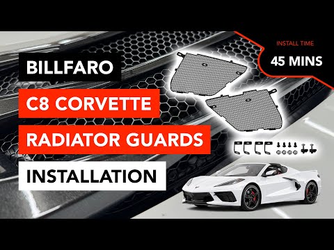 How to Install Radiator Guards/AC Condenser Guards by BILLFARO - C8 Corvette Coupe & Convertible