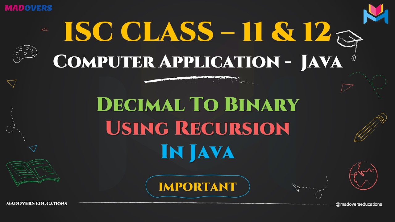 Decimal to Binary Using Recursion in Java | Step-by-Step Explanation