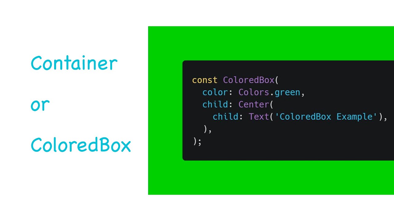 Flutter ColoredBox | Don't Use Container | Difference Between Container and ColoredBox