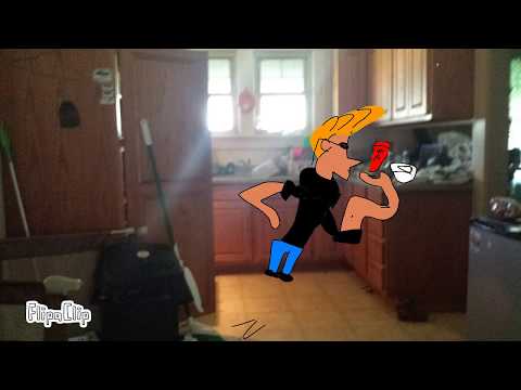 Johnny Bravo making cereal