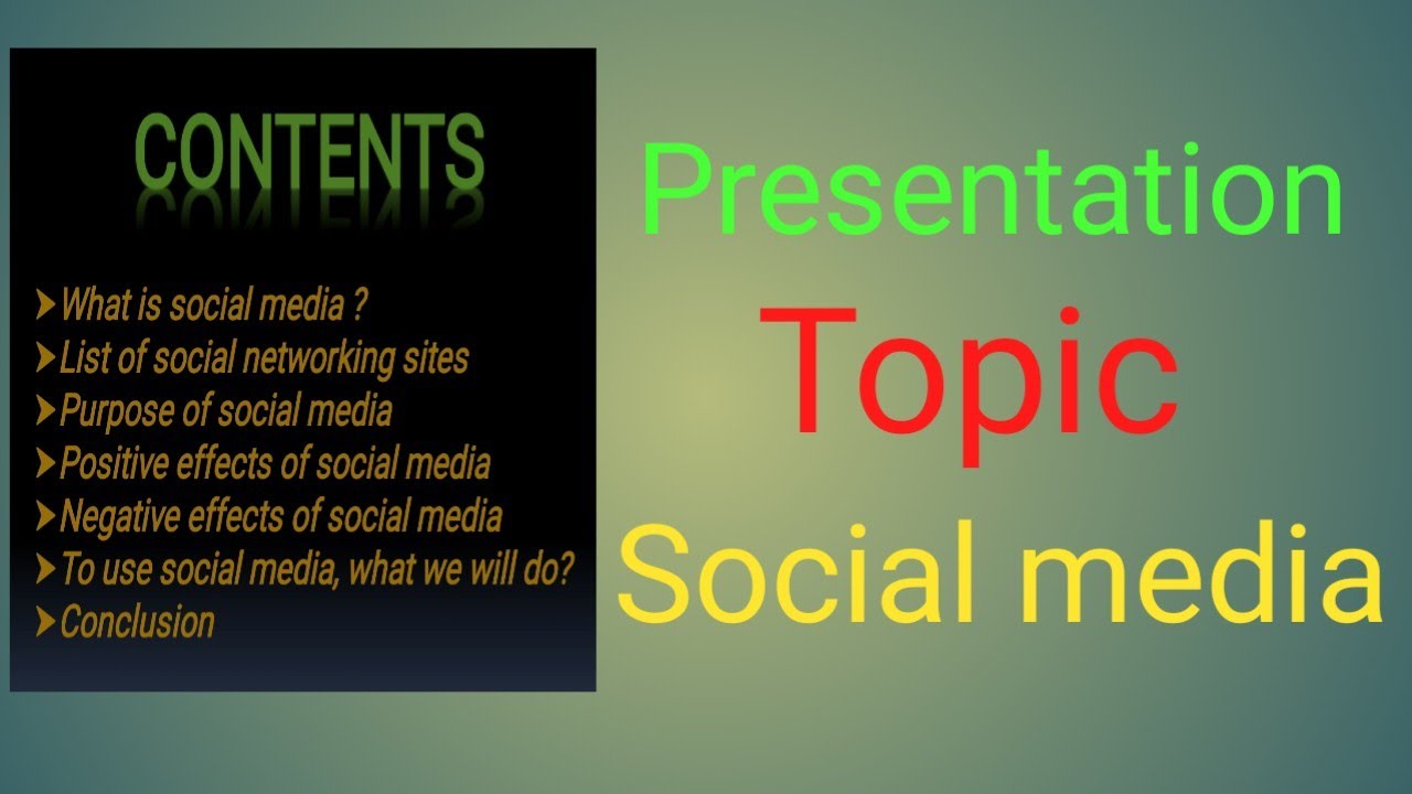 Social Media Presentation(ppt).