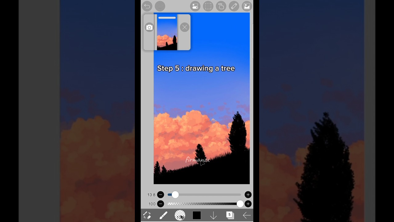 Drawing sunset Sky #ibispaintx #painting #art #digitalart #tutorial #foryou #fyp