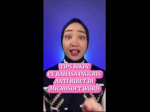Tips CV Bahasa Inggris di Microsoft Word #Short #tipscv #tipskerja #cv #curriculumvitae #BUMN #cara
