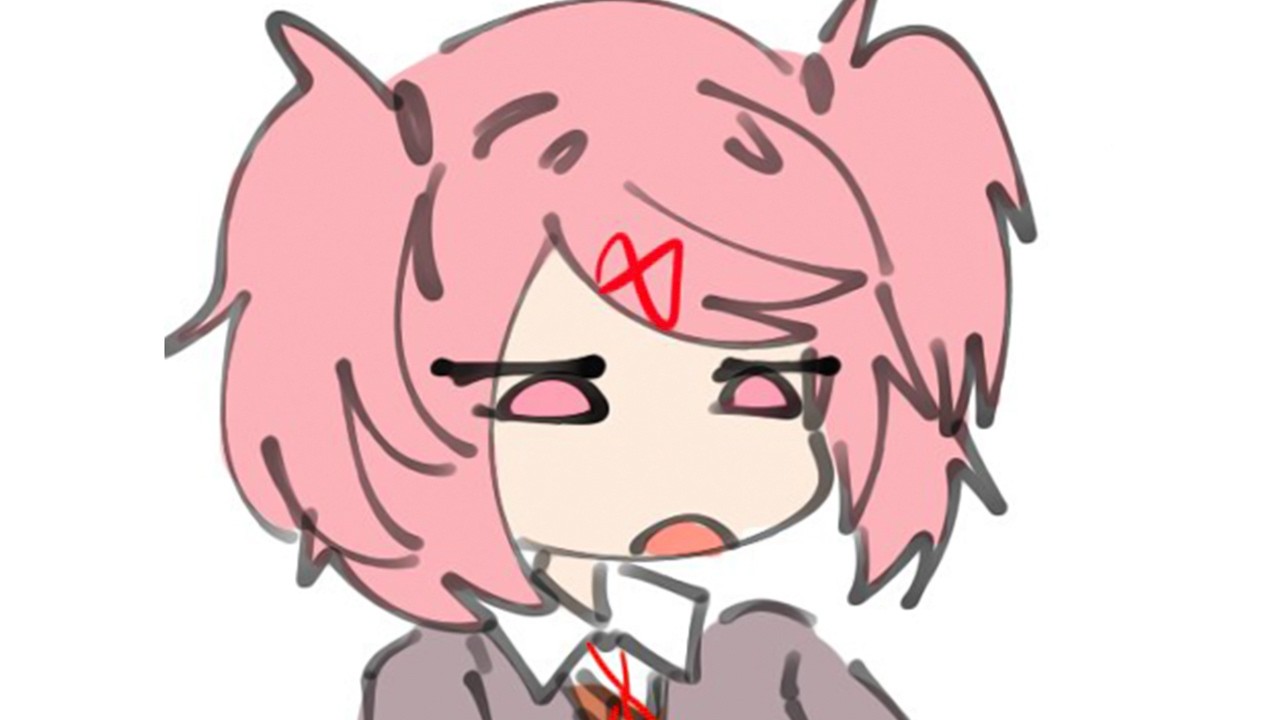 Natsuki drops her cookie (DDLC)