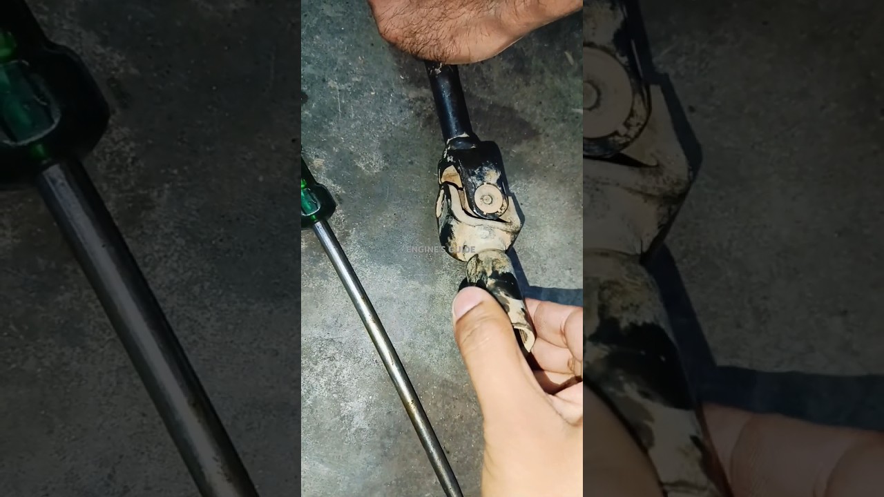 STEERING TIGHT AND NOISE ,BAD STEERING INTERMEDIATE SHAFT#steeringwheel #steeringtight#steeringbox