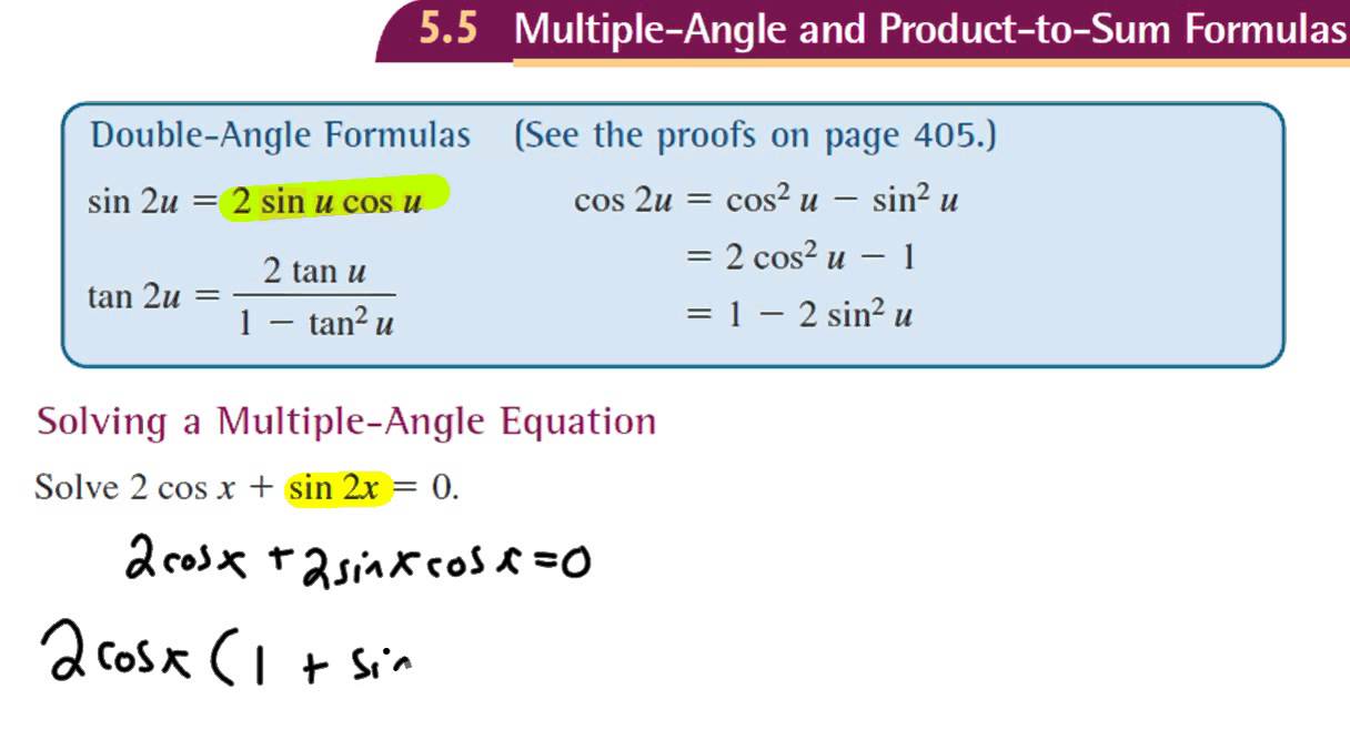 Solving a Multiple Angle Equation Ex 1