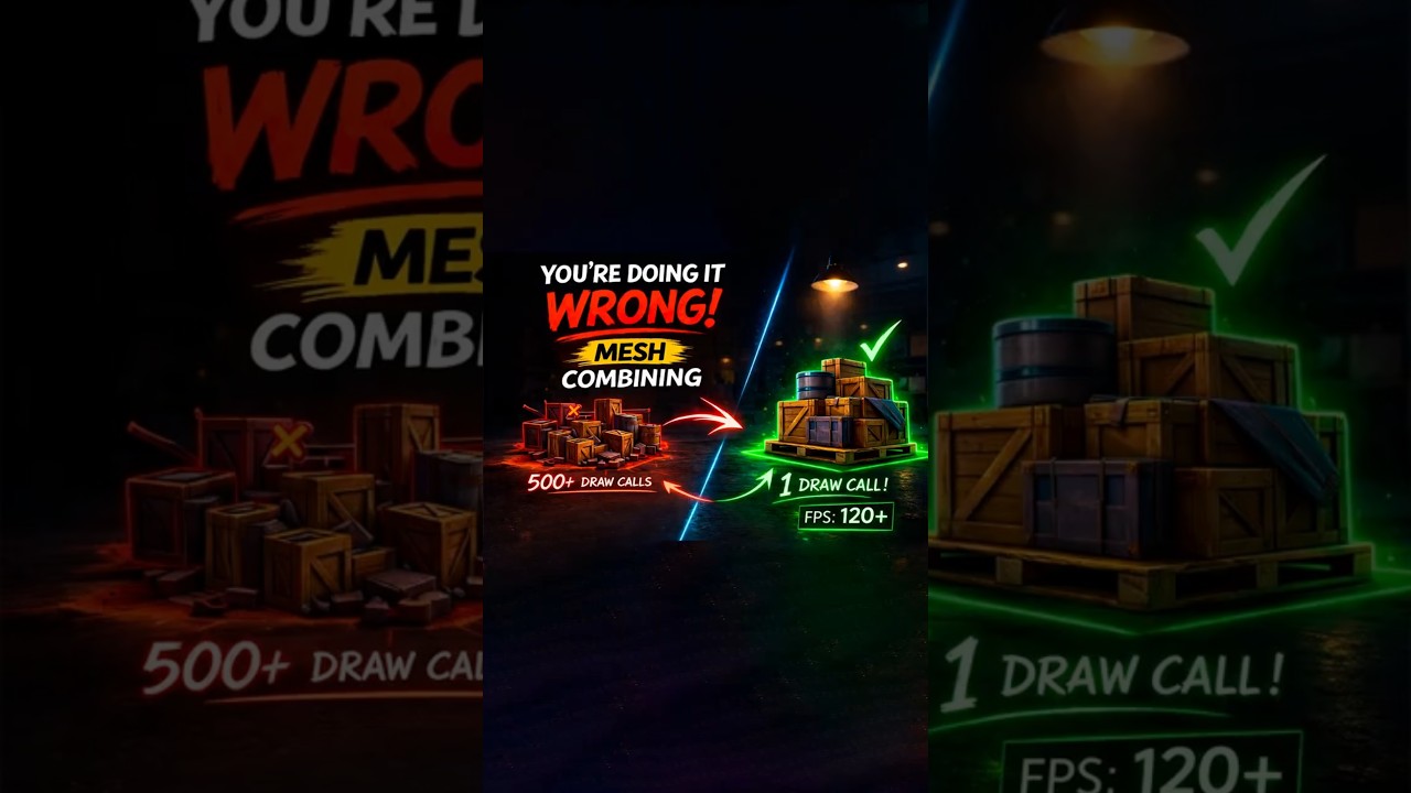 Unity Optimization: Complete Mesh Combining Tutorial (2026) #unity #gamedevelopment #unitytutorials