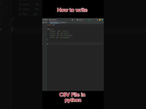 How easily you can write CSV file in python language | #coding #programming #csv #code #python