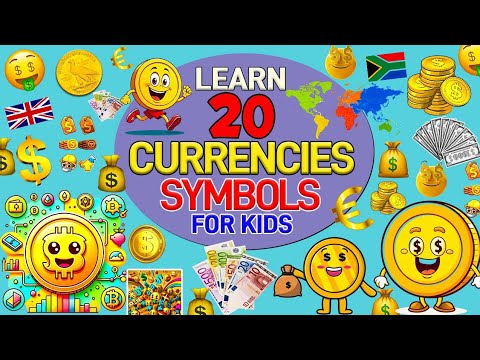 Learn 20 World Currencies, Symbols & Countries for Kids | Kids Education