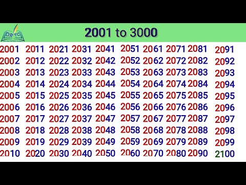 2001 to 3000 numbers /