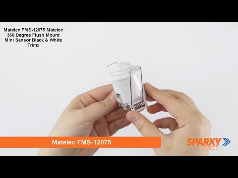 Matelec FMS-12075 | Matelec 360 Degree Flush Mount Mini Sensor Black & White Trims
