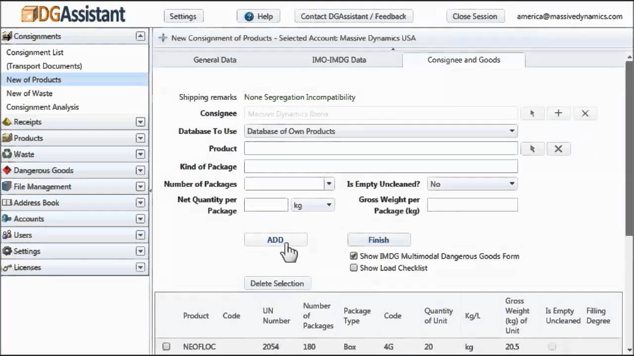 Multimodal Dangerous Goods IMDG-IMO Shipper Declaration for Chemicals and Hazardous Waste