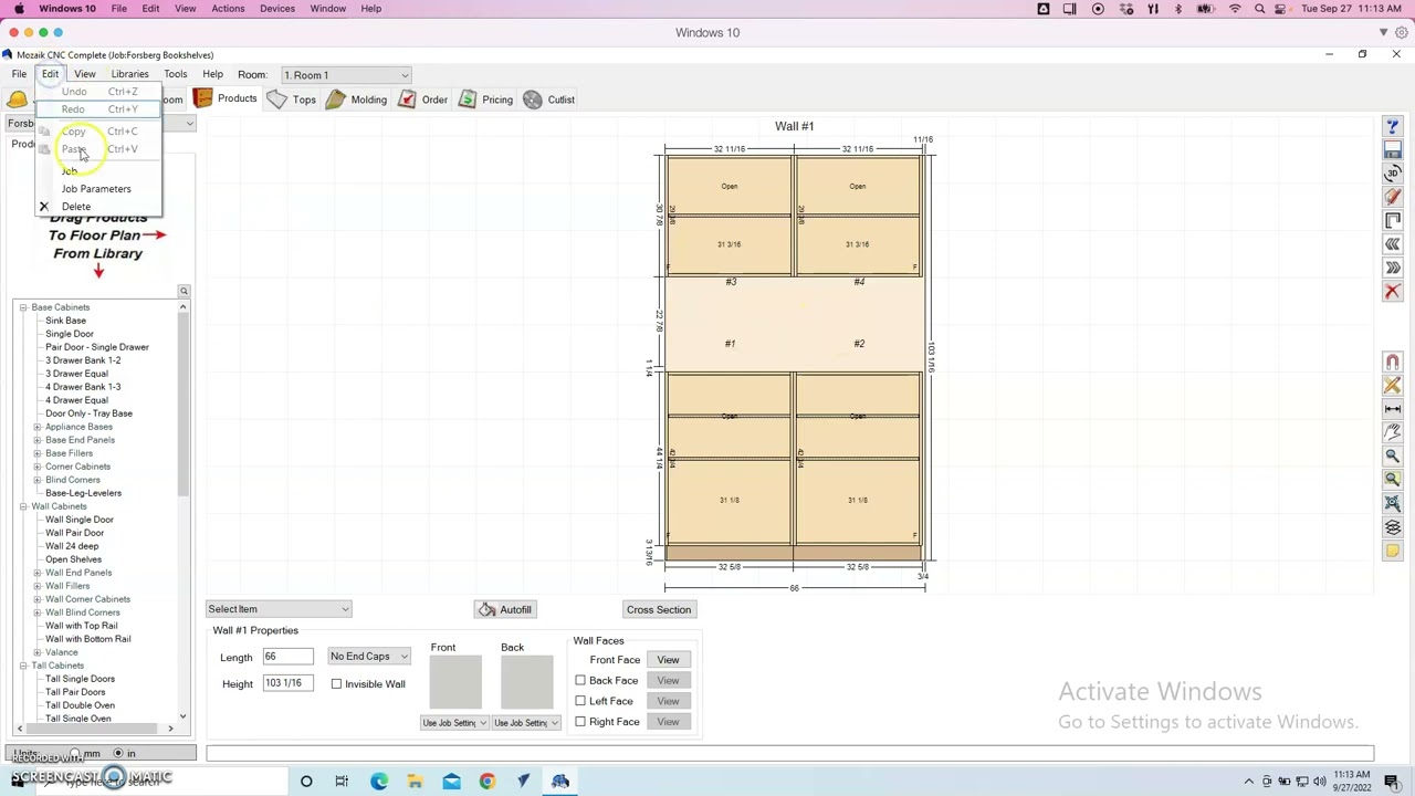 How to Overwrite Job Parameters with Library Parameters in Mozaik Cabinet Software