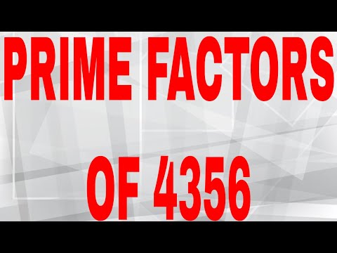 Prime factors of 4356|Prime factorization