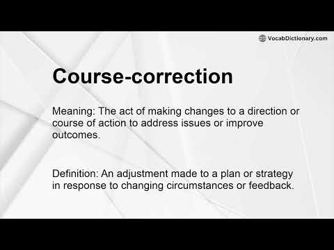 Course-correction Meaning
