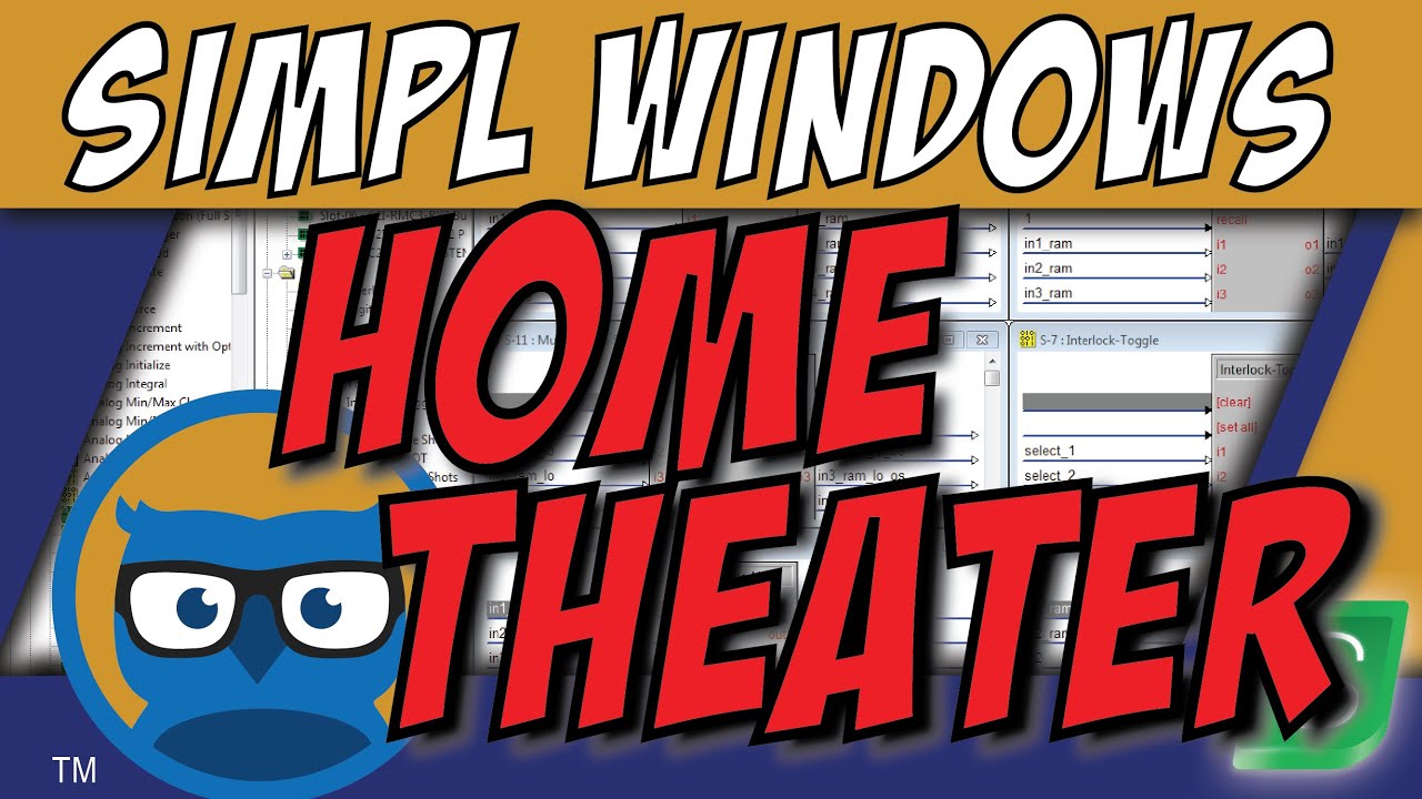 Crestron SIMPL Windows HOME THEATER Programming Tutorial