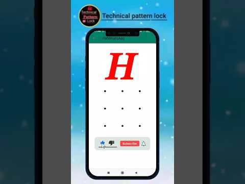 Different styles ???? H Latter pattern lock #youtubeshorts #shorts #pattern #technicalpatternlock..