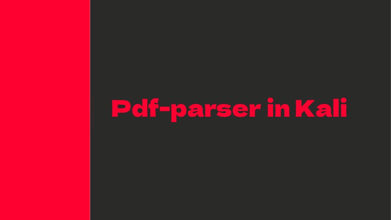 pdf-parser  in Kali