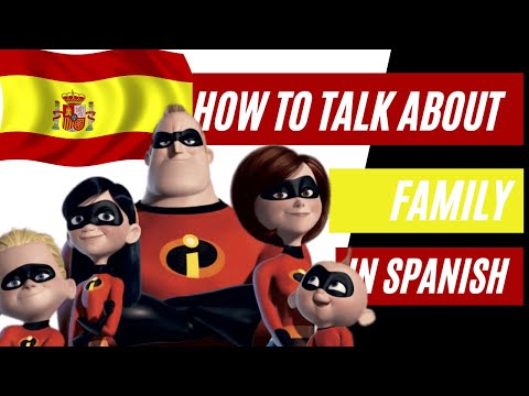 How to talk about family in Spanish? | Family members | Description of eyes and hair | Adjectives