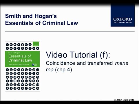 Coincidence and transferred mens rea (chp 4) - Smith and Hogan’s Essentials of Criminal law