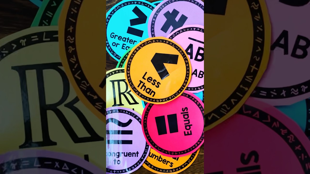 Math symbols classroom decorations for a bulletin board! #mathteacher