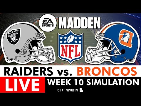 Raiders LIVE Madden Simulation Watch Party | NFL Week 10 vs. Broncos (Madden 26 Rosters)