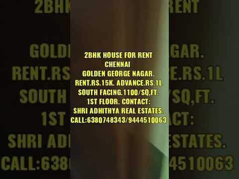 2BHK HOUSE FOR RENT.RS.15K. CHENNAI MOGAPPAIR EAST.