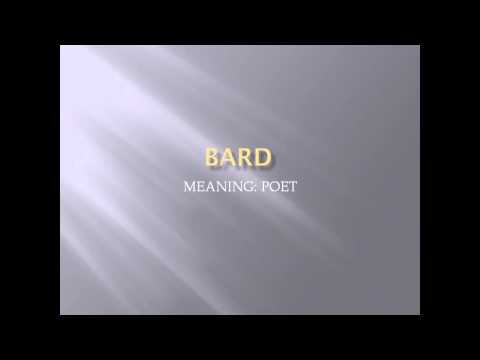 Meaning and Pronunciation of BARD