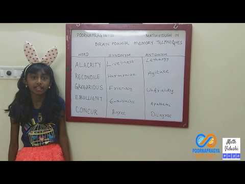 Happy Hasini shows her memory techniques she uses to remember synonyms & antonyms of difficult words