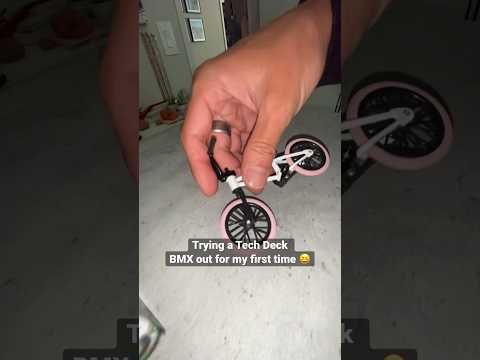 Trying a Tech Deck BMX for my first time lol #techdeck #bmx #fingerboard