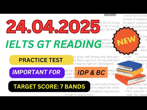 ielts reading practice test 2025 with answers | 24 april 2025