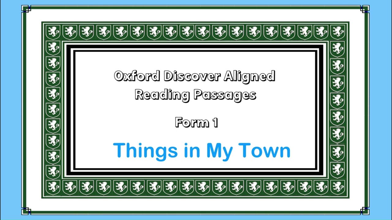 GUIDED READING - Things in My Town