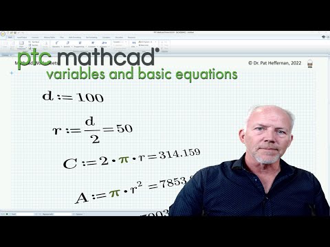 PTC Mathcad - Defining Variables and Entering Basic Equations