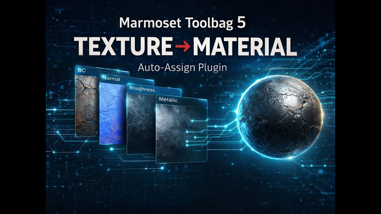Textures to Materials v1.5 (FREE) – Marmoset Toolbag 5 Auto-Assigner