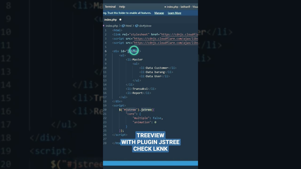 TREEVIEW PLUGIN JSTREE #shorts #treeview