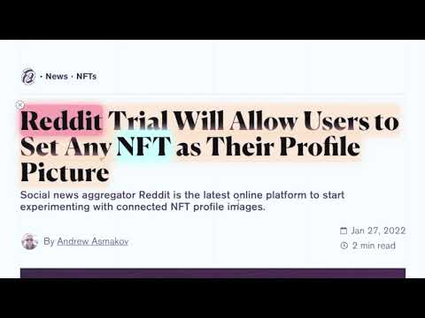Crypto news #94. Reddit Trial for Ethereum NFT Profile Pics