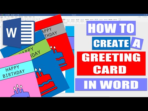 How to create a GREETING CARD in WORD | Tutorials for Microsoft Word