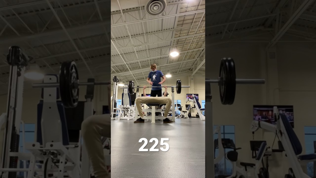 225lbs Bench Press PR! #shorts #short #bench #benchpress