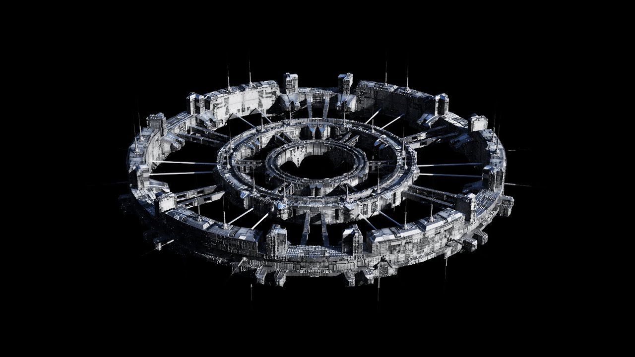 Round Space Station * 3D Model