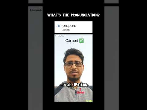 How to pronounce 'Prepare', Learn English, Spoken English #spokenenglish #learn #shorts