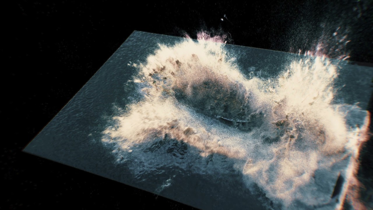 4K Test whale jump Houdini water fluid fx simulation #arnoldrender