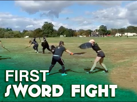 WATCH GLADIATORS PRACTICE THEIR SWORD FIGHTING LIKE MAD!