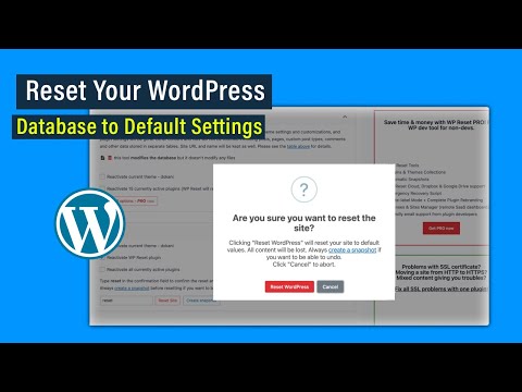 How to Reset Your WordPress Database to Default Settings - Full Guide