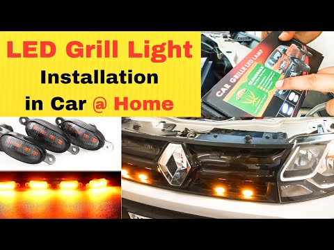 How to install LED Front Grill Light | How to light up your Car Grill #renault