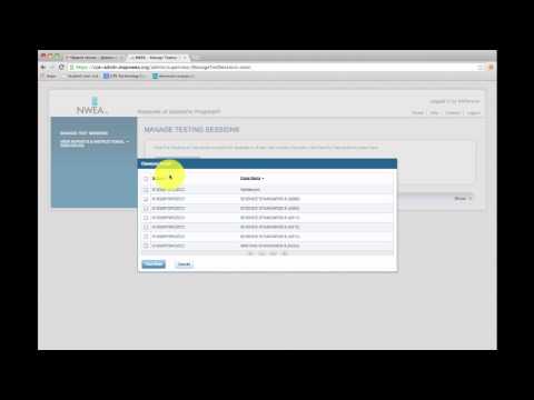 NWEA - Creating A Test Session