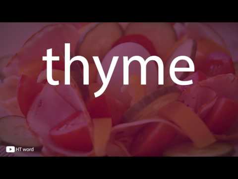 How to pronounce thyme