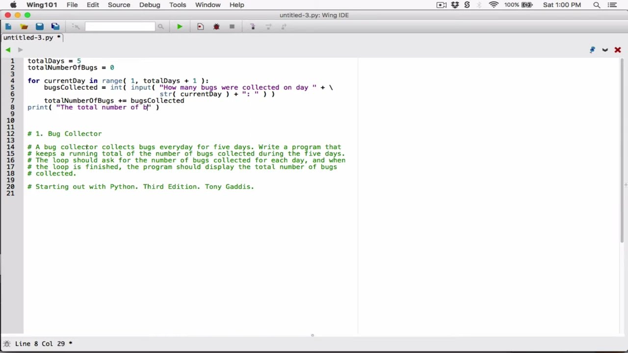 4.1. Bug Collector - Python