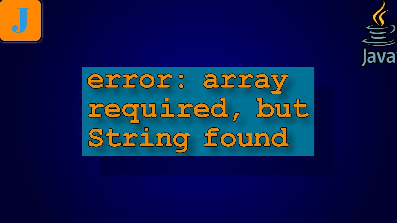 error: array required, but String found